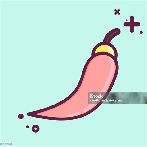 아이콘 칠리 태국 기호와 관련된 Mbe 스타일 편집 가능한 간단한 디자인 간단한 그림 간단한 벡터 아이콘 세계 여행 관광 태국어 규모에 대한 스톡 벡터 아트 및 기타 이미지