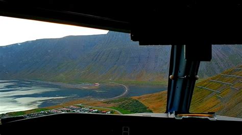 New Landing At Extreme Airport In Iceland Isafjordur Youtube