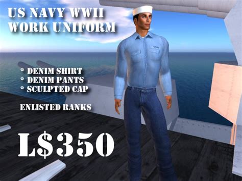 Second Life Marketplace Usn Work Uniform Wwii