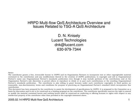 Ppt Hrpd Multi Flow Qos Architecture Overview And Issues Related To