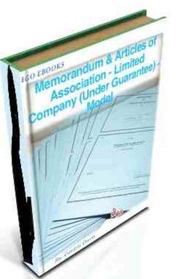 Memorandum And Articles Of Association Limited Company Under Guarantee