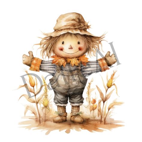 Scarecrow Clipart Set Of 38 Png Images High Quality Images Wall Art