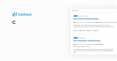 C Net Developer Vanhack