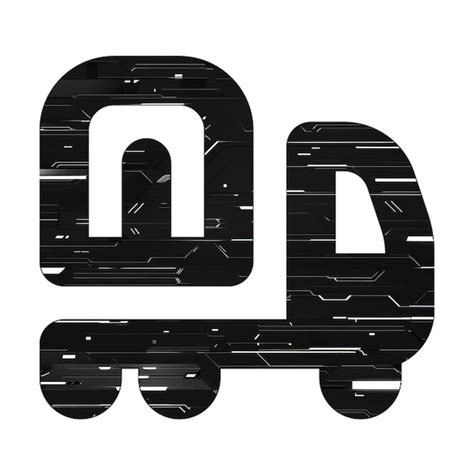 Premium Photo Truck Container Icon Photo Black White Scratch Texture
