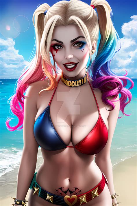 Bikini Harley Quinn By Aiartshines On Deviantart