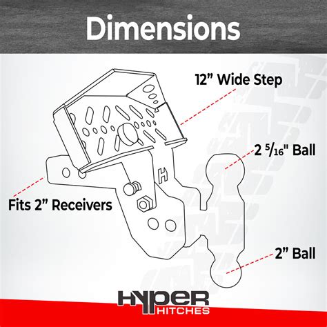 Dual Ball Hitch Step Combo For 2 Receivers Hyper Hitch