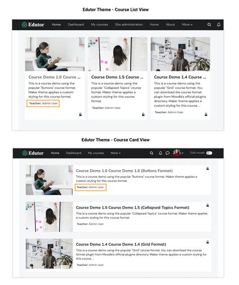 How To Hide Course Teacher S From Moodle Course Description Elearning Themes