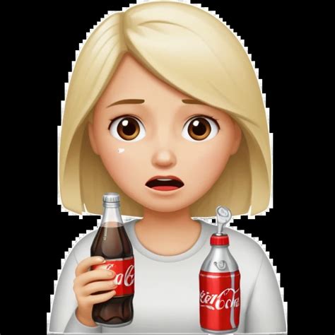 Girl Crying Holding A Diet Coke Emoji Ai Emoji Generator