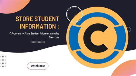 C Program To Store Student Information Using Structure