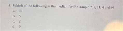 Solved The Vatiance Of The Sample In Quention In A Chegg Com