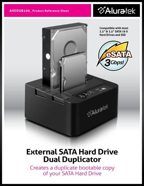 External Sata Hard Drive Dual Duplicator Aluratek