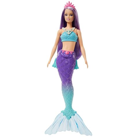 Barbie Dreamtopia Mermaid muñeca (cabello morado) con cola de sirena de ...