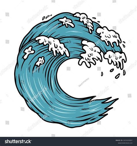 Illustration Ocean Wave Design Element Poster Stock Vector Royalty Free 2231525057 Shutterstock