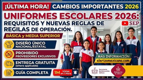 Uniformes Escolares 2026 Requisitos Y Nuevas Reglas De Operación Para