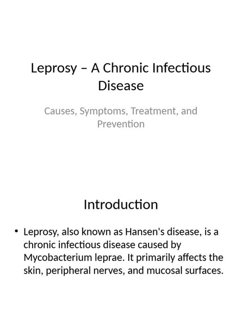 Leprosy Causes Symptoms And Treatment Pdf