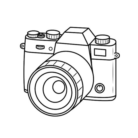 Camera Line Drawing Camera Line Art Camping Icon Afbeelding Door