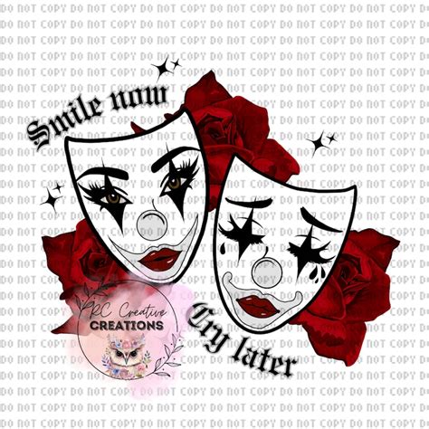 Smile Now Cry Later Drawing Etsy