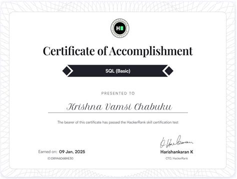 krishna vamsi chabuku on linkedin sql certification dataanalytics