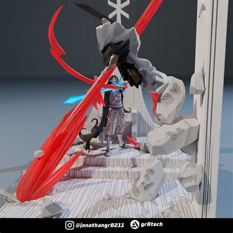 Ichigo Vs Yhwach Bleach 3d Printable Model Stl 3d Kiee Shop
