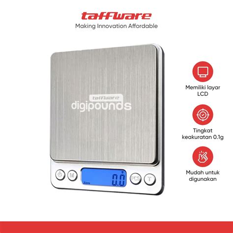 Taffware Digipounds Timbangan Dapur Mini Digital 2000g 0 1g I2000 Taffware Making