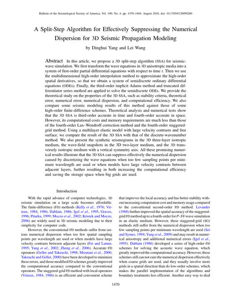 Pdf A Split Step Algorithm For Effectively Suppressing The Numerical