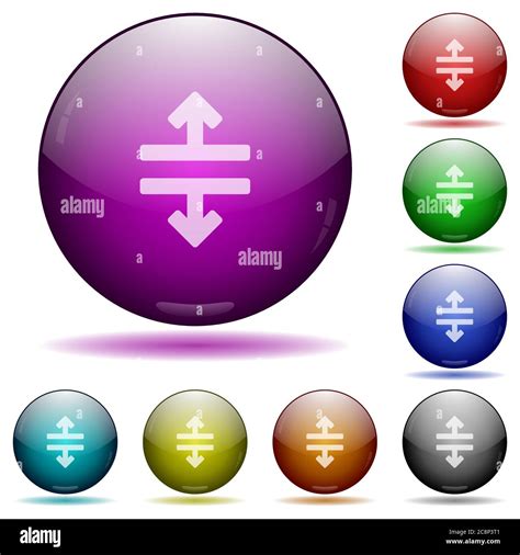 Set Of Color Horizontal Split Glass Sphere Buttons With Shadows Stock Vector Image And Art Alamy