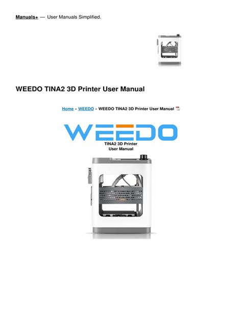 Tina2 3d Printer Manual Pdf