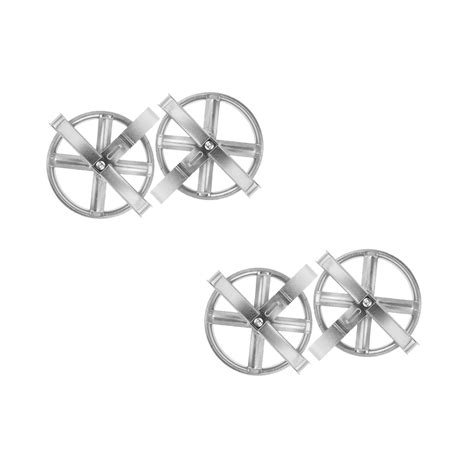 Worgeous 4 Pcs Outdoor Drying Line Pulley Heavy Duty Metal Pulley Weatherproof Smooth Rolling