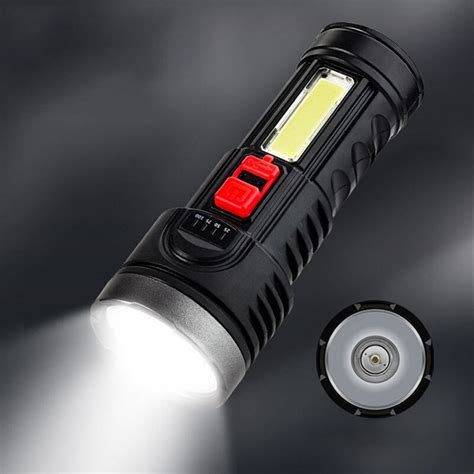Built In Battery Flashlight Strong Light Rechargea Grandado