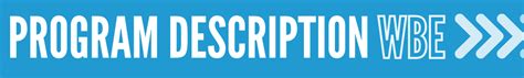 Wisdp Wbe Program Description