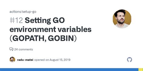 Setting Go Environment Variables Gopath Gobin · Issue 12 · Actionssetup Go · Github