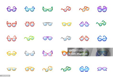 Eyeglasses Gradient Icons Set High Res Vector Graphic Getty Images