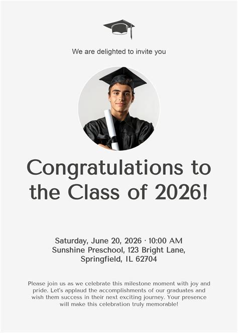 Free Graduation Invitation Templates Editable And Printable
