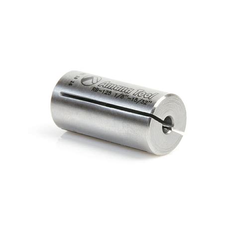 High Precision Steel Router Collet Reducer 12mm Overall Dia X 1 8 Inner