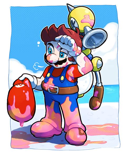 Mario And Fludd Mario And 1 More Drawn By Hoshistar Name2000