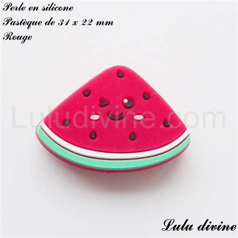 Perle En Silicone Pastèque Rouge