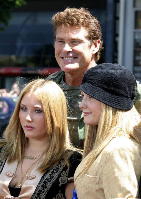 David Hasselhoff Hayley Hasselhoff And Taylor Ann Hasselhoff Editorial Photography Image Of
