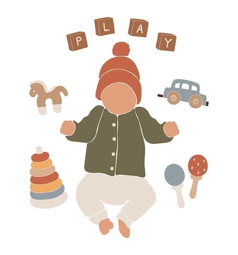 추상 Boho 귀여운 아기 실루엣 아기 Boho 초상화 추상 실루엣 아기 소녀 보육 추상 아이 그림 Boho 자식