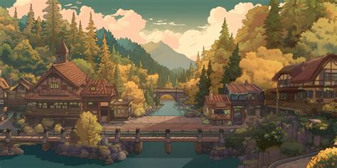 Small Town In A Forest By Awesomeidea On Deviantart