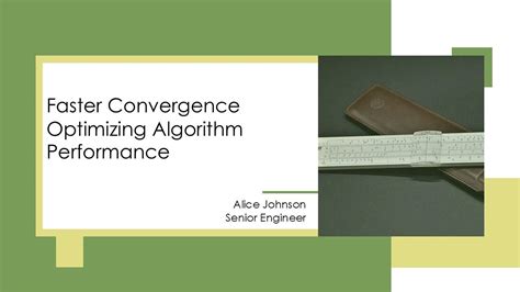 Faster Convergence Optimizing Algorithm Performance Ppt Slides St Ai Ppt Template