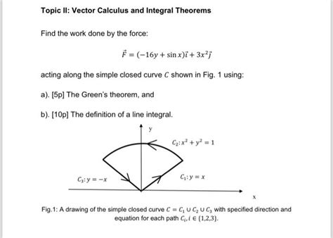 solved topic ii vector calculus and integral theorems find