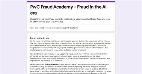 Keith Mcmaw On Linkedin Pwc Fraud Academy Fraud In The Ai Era