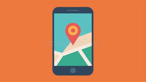 A Sleek Smartphone Silhouette Displaying A Vibrant Map Interface