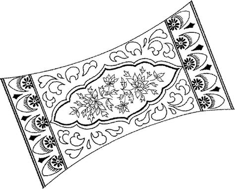Раскраска Ковер скачать и распечатать бесплатно