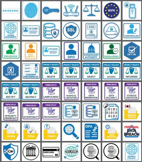 Gdpr Privacy 56 Icon Set Data Privacy Office Solutions