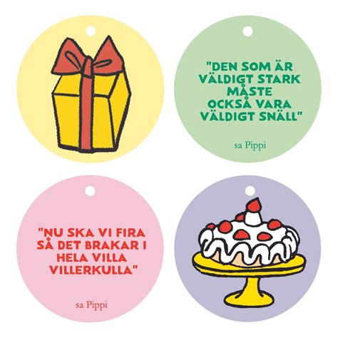 Hængeetiketter Pippi Langstrømpe Partyking