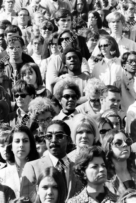 Large Crowd Assembling Moratorium Rallies Demonstrating Editorial Stock
