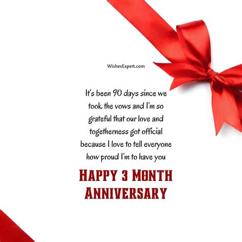20 Happy 3 Month Anniversary Quotes And Wishes