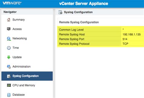 What Logs Do I Get When I Enable Syslog In Vcsa 65