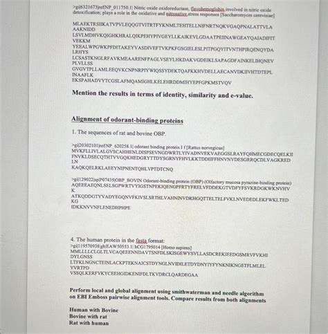 Solved Pairwise Alignment To Find The Relatedness Of Two